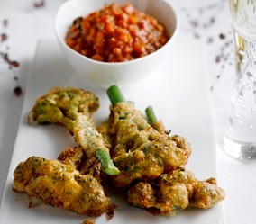 Antipasti of Parmesan Battered Tenderstem® Broccoli with Salsa Rossa ...