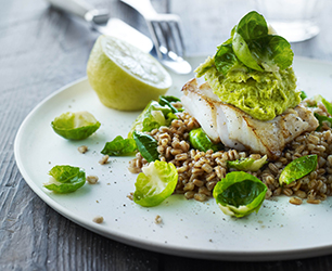 Cod and Pearled Spelt with Brussels Sprouts - StyleNest