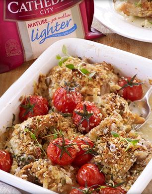 Cathedral City Baked Chicken, Thyme and Cheddar Crumbl | StyleNest