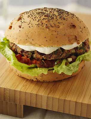 Mexican Bean Burgers with Sour Cream, Avocado & Tomato - StyleNest