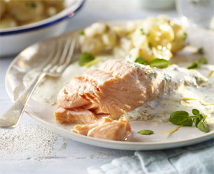 Poached Loch Trout with watercress and mint - StyleNest