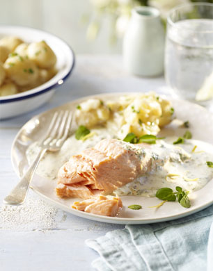 Poached Loch Trout with watercress and mint - StyleNest
