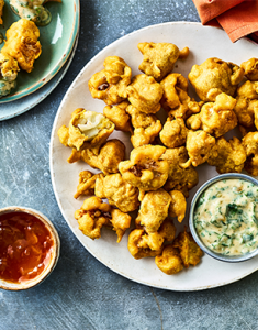 Cauliflower Pakoras with Mango Raita - StyleNest